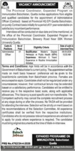 EPI Balochistan Jobs 2026 Walk-in Interview - Baloch Jobs